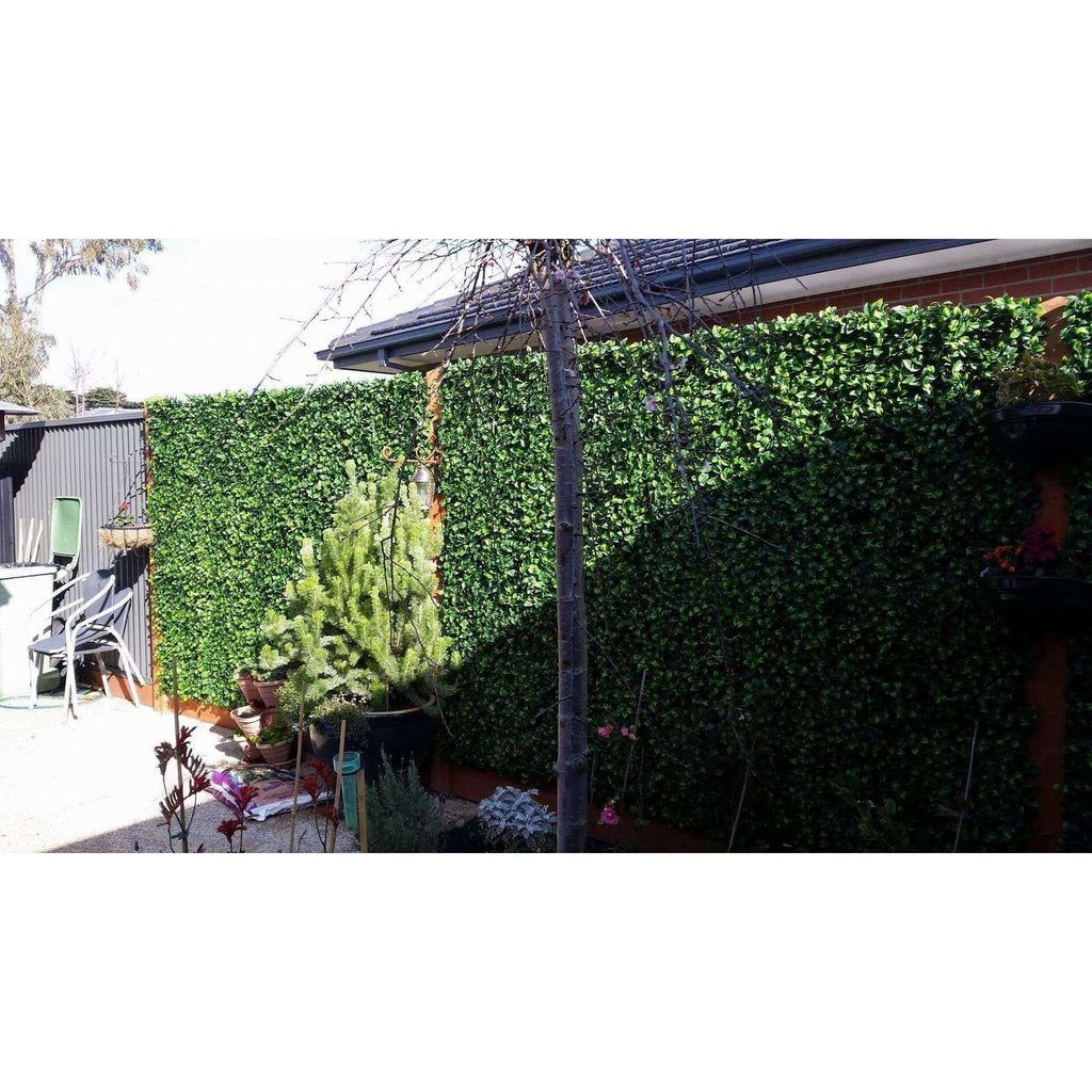 Jasmine Artificial Hedge Screen / Green Wall Panel UV Resistant 100cm ...