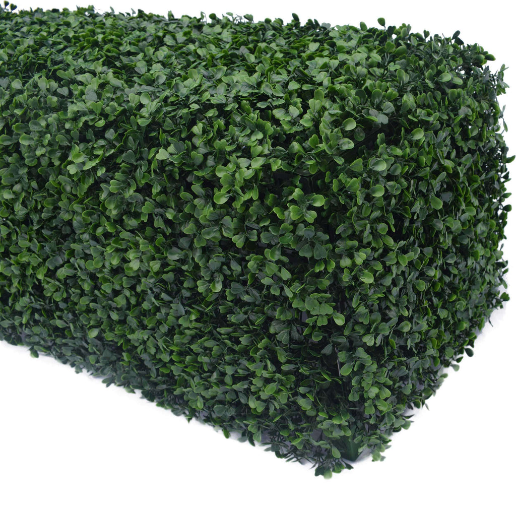 Portable Artificial Boxwood Hedge UV Resistant 25cm High 100cm Long ...